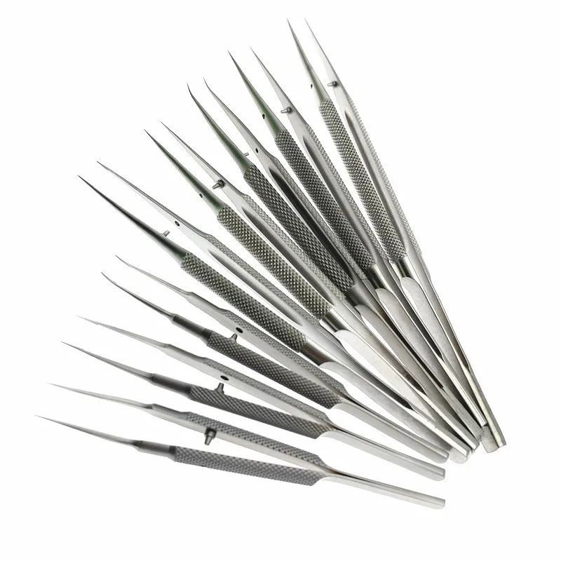 Ophthalmic Forceps Stainless Steel Tweezers Round Handle 14/16cm long ...