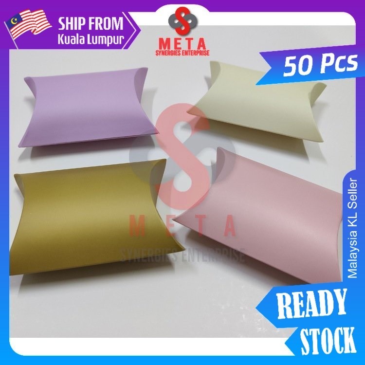 50 Pieces Murah Candy Box Party Gift Doorgift Bag Kotak Goodies Pillow ...