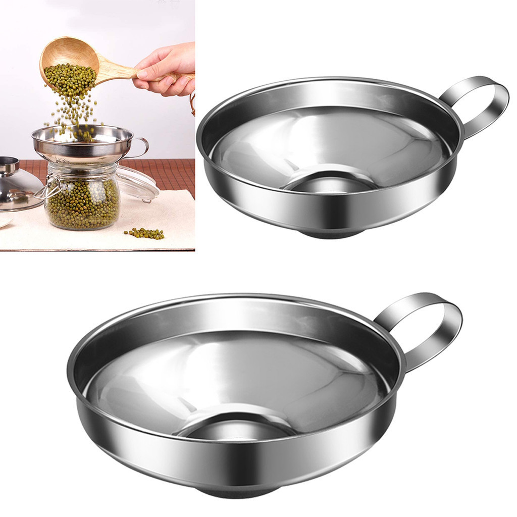 2024 New Stainless Steel Wide Mouth Canning Funnel Cup S/L Salad ...