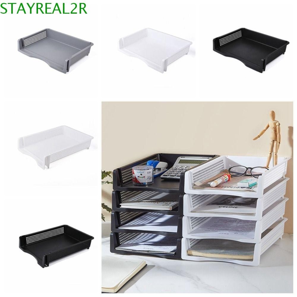 STAYREAL2R Stackable File Rack, Desktop Organizer File Organizer A4 ...