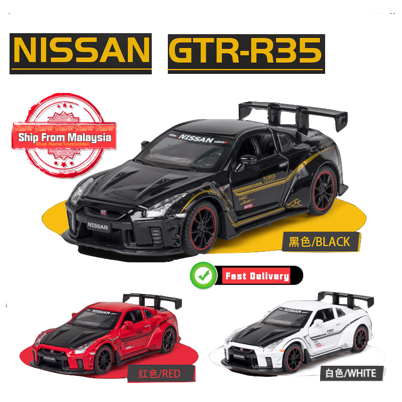1:32 Nissan Skyline GTR R35 Racing Car Alloy Model Toys Diecast ...