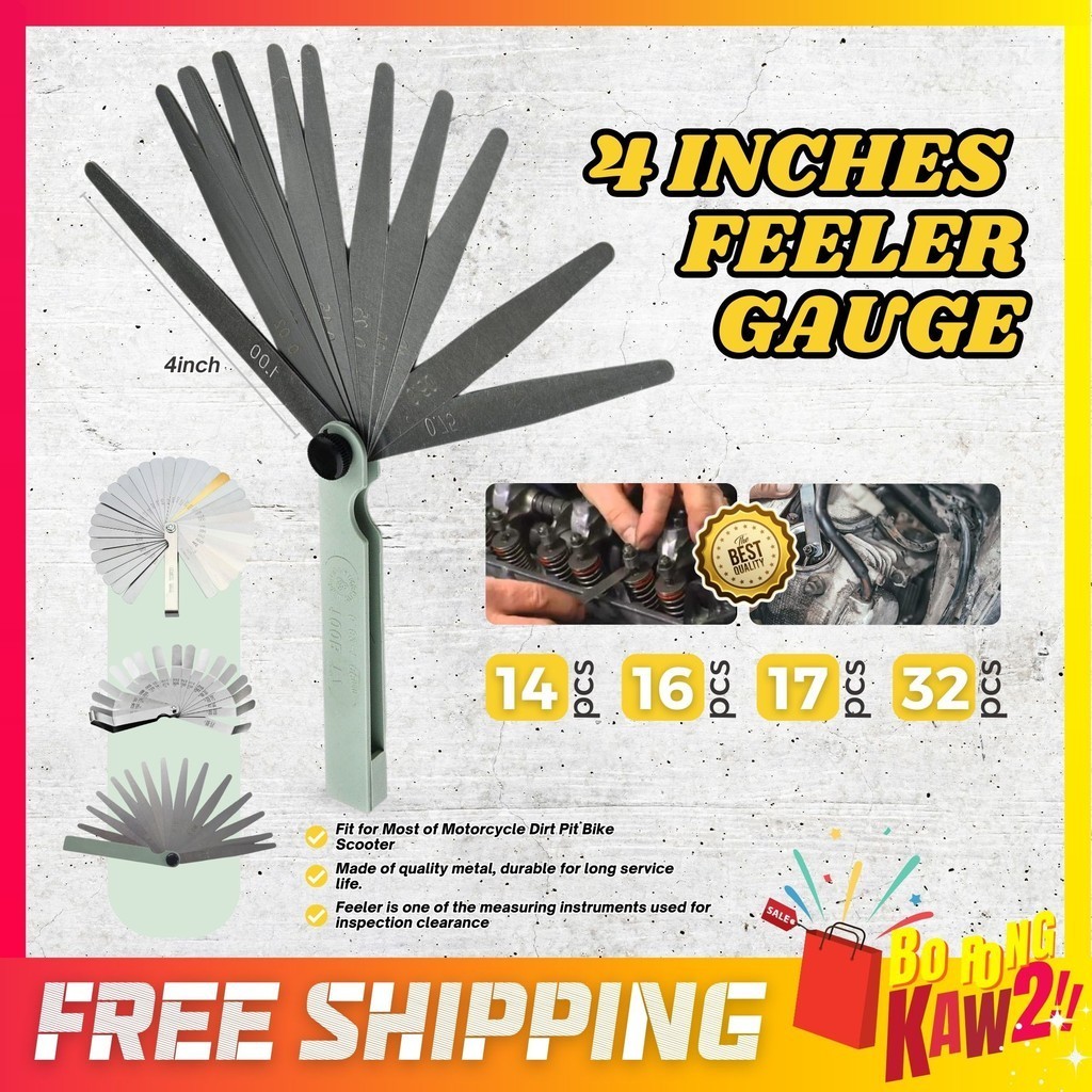 4inch Thickness Measurement Tool 14 / 16 / 17 / 32 pcs Blades Feeler ...