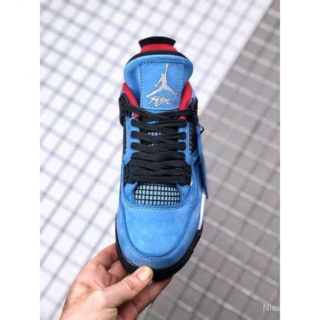 ZTZE Ready stock AJ4 Travis Scott Cactus Jack X Jordan4 high top Retro ...