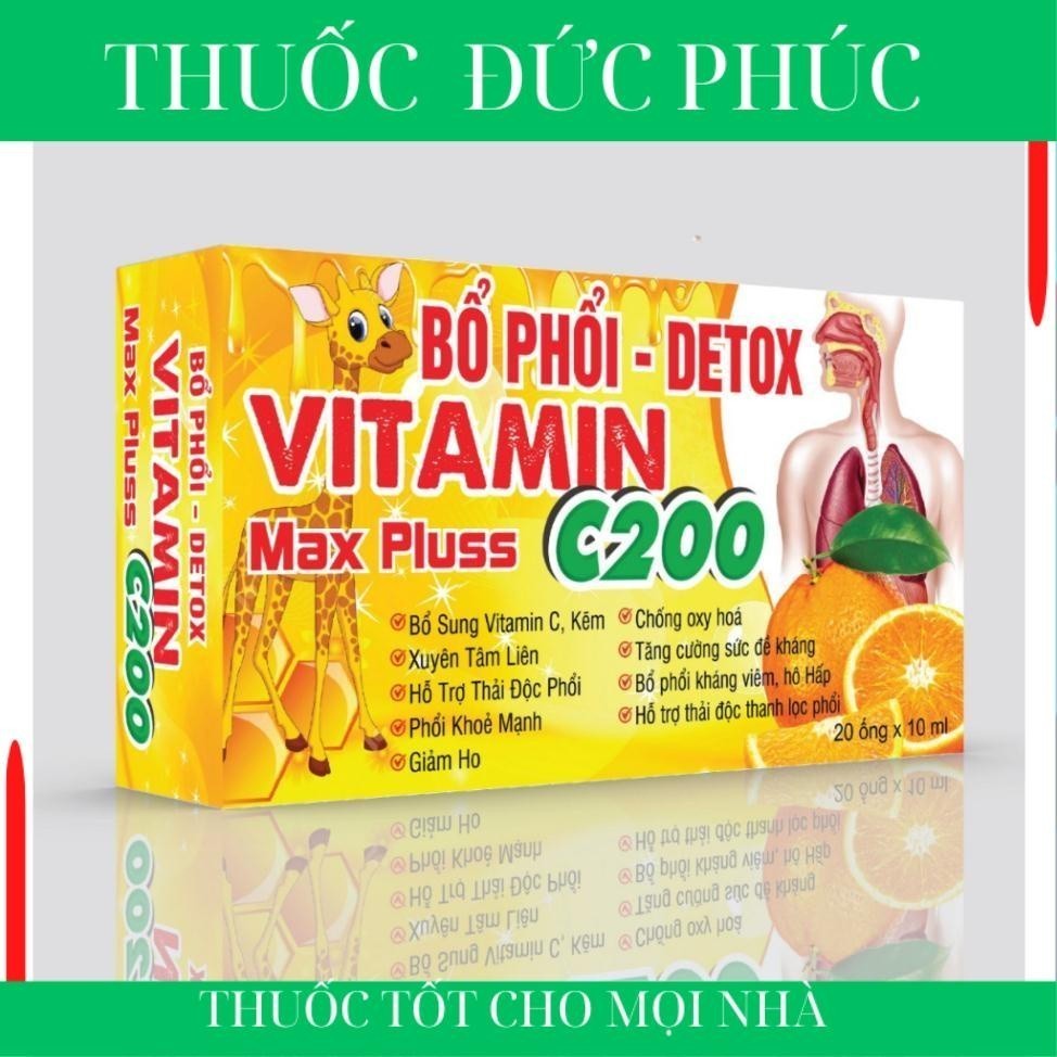 Lung Supplement Detox Vitamin Max Pluss C200 Box Of 20 Tubes g | Shopee ...