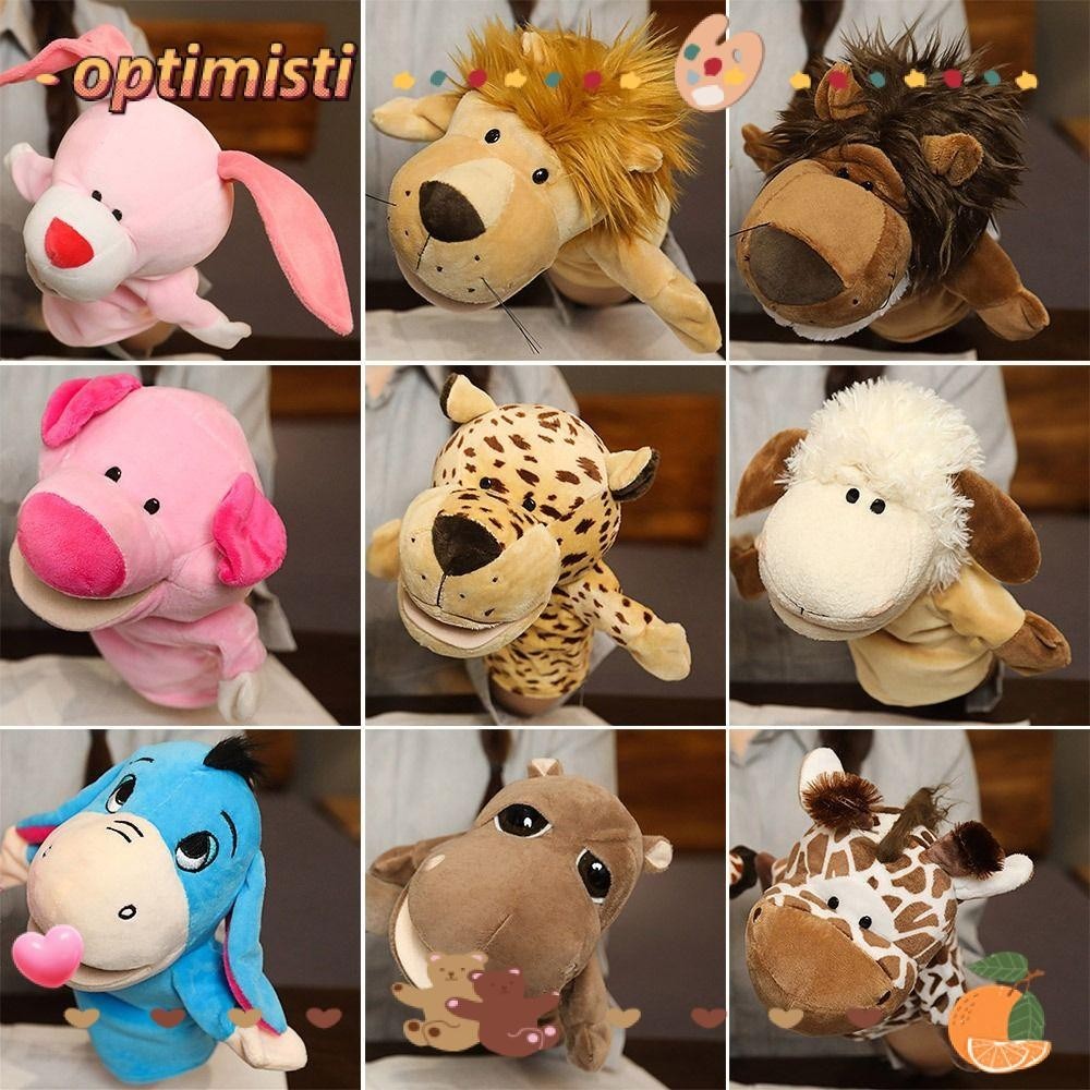 OPTIMISTI Hand Puppets, Plush Soft Hand Finger Puppet, Cute Interactive ...