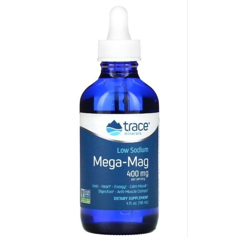 Trace Minerals, Low Sodium Mega-Mag, 400 mg, 4 fl oz (118 ml) | Shopee ...