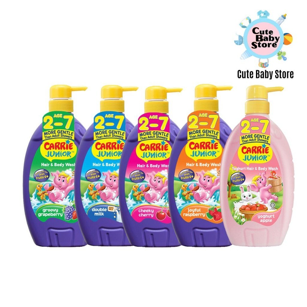 Carrie Junior Hair & Body Wash 1000g (Groovy Grapeberry/Joyfull Raspberry/Cheeky Cherry/Double ...