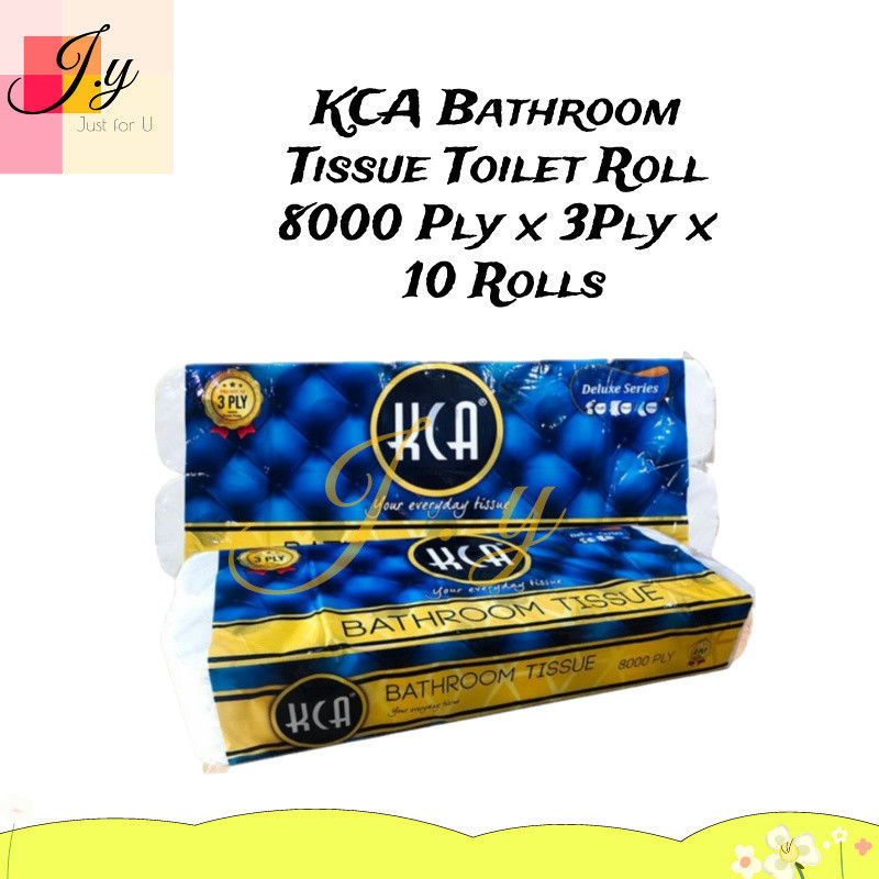 (LIVE & OFFER) [100% Pure Pulp] KCA Bathroom Tissue Toilet Roll 8000 Ply x 3Ply x 10 Rolls ...