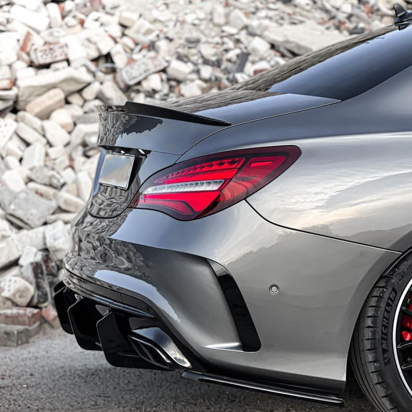 Car Rear Bumper Lower Diffuser Lip Body Kit For Mercedes Benz CLA Class ...