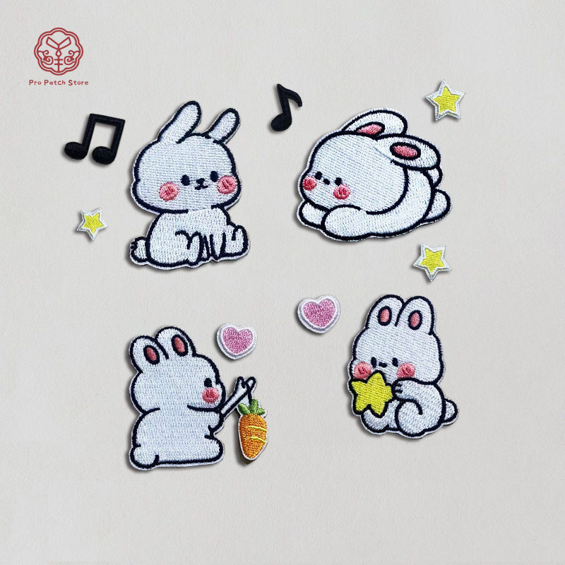 Pro Patch Store Cartoon Little White Rabbit Series Diy Self-Adhesive ...