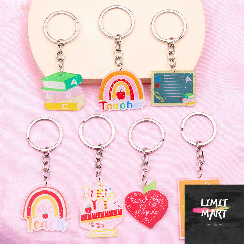 LMcuteToolsForlife Keychain Hari Guru Hadiah Hari Guru Happy Teacher's ...