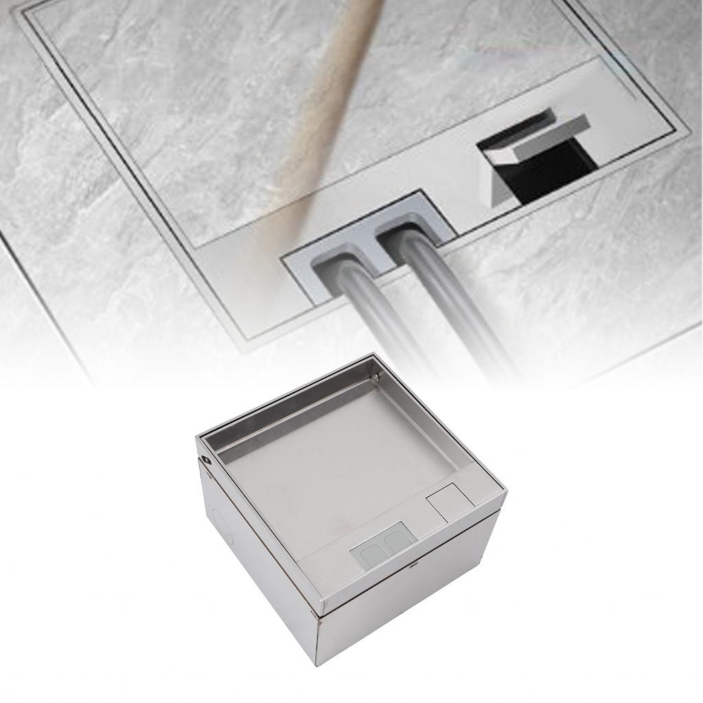 Ttiitt Recessed Floor Box Outlet Stainless Steel Hidden Socket Kit ...