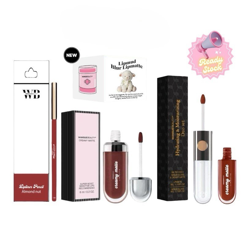 (NEW) WANSUE CREAMY MATTE || DUO LIPMATTE || LIPMUD BLUR MATTE 2024 ...