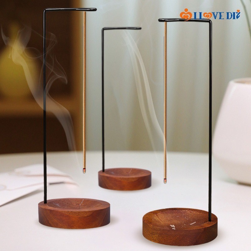 Creative Upside Down Incense Burner - Wooden Line Incense Stick Holder ...