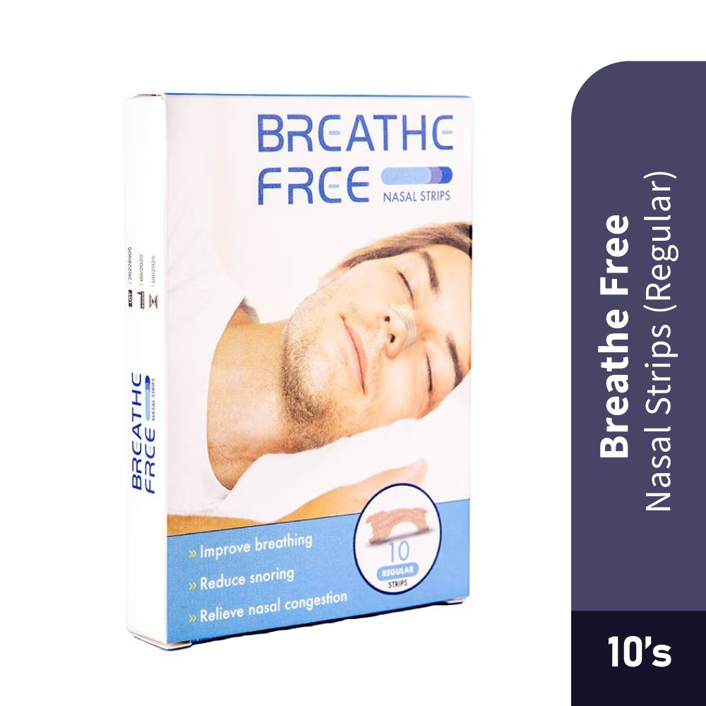 BREATHE FREE Nasal Strips Regular 10's - Nasal Strip ,Snoring, Snore ...