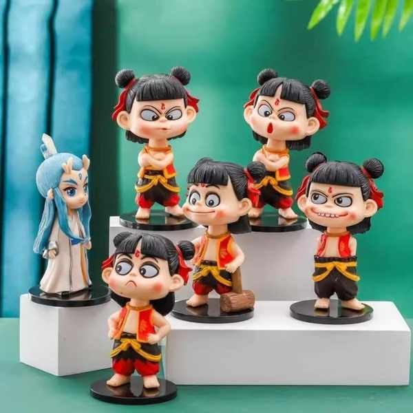 nezha popmart nezha figure Anak sihir Nezha membuat masalah di laut ...