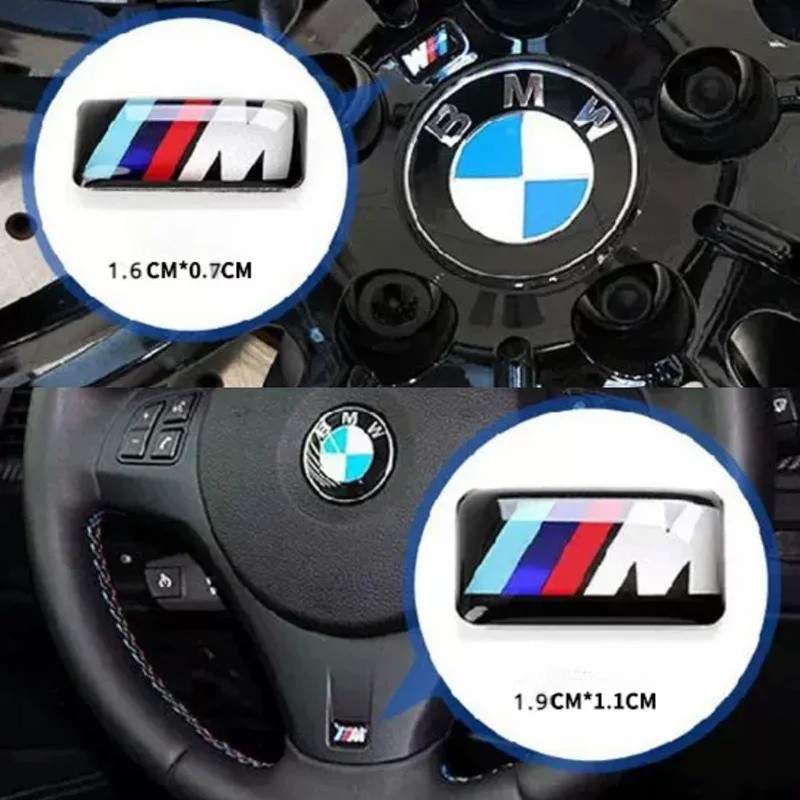 For All BMW E46 E39 E38 E90 E60 E36 F30 F20 X1 X3 X5 M Logo Car Steering Wheel Hub Caps Center ...
