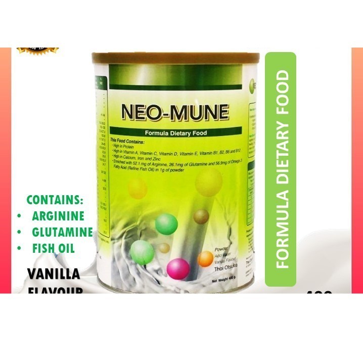 Neo-Mune Formula Dietary Food Vanilla Flavour 400g x 1 Tin / 400g x 2 ...