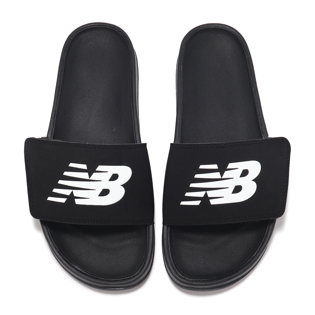 New Balance NB Slippers 200 V3 Men's Shoes Black White Sandals Velcro ...