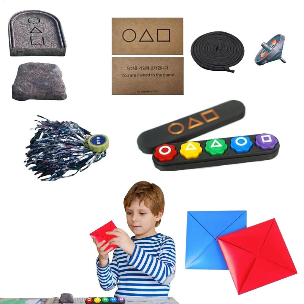 Squid Game 2 Gonggi Stone Set Korean Traditional Play Game Colorful ...