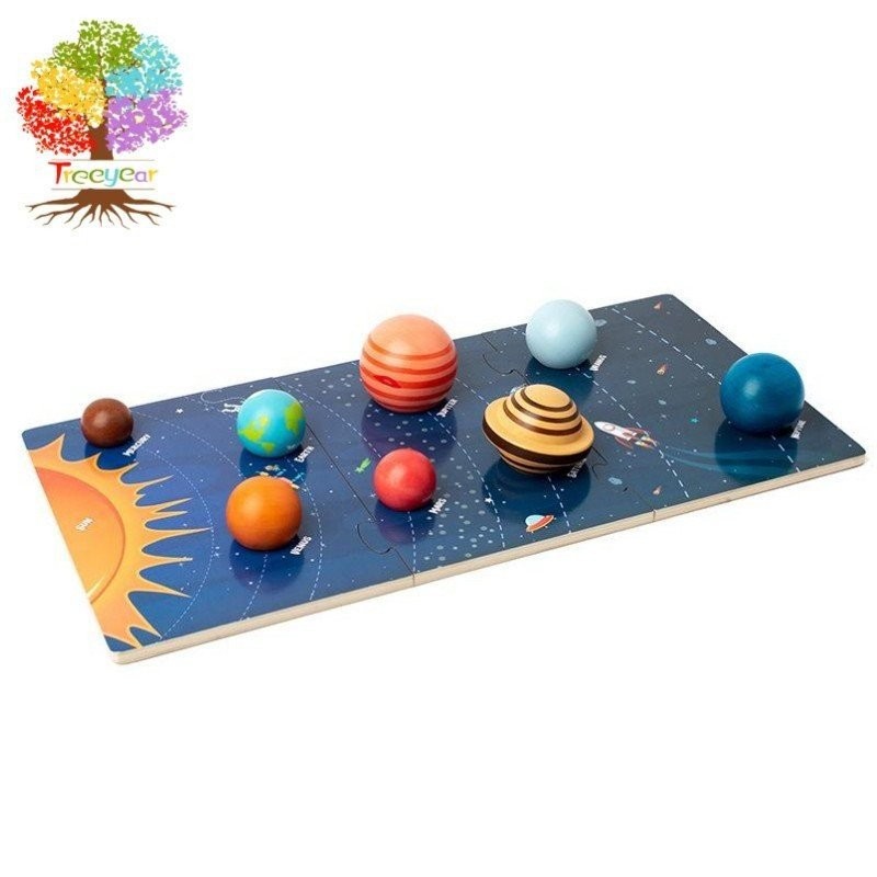 Wooden Solar System Puzzles for Kids Ages 3-5, Toddlers Planet Outer ...