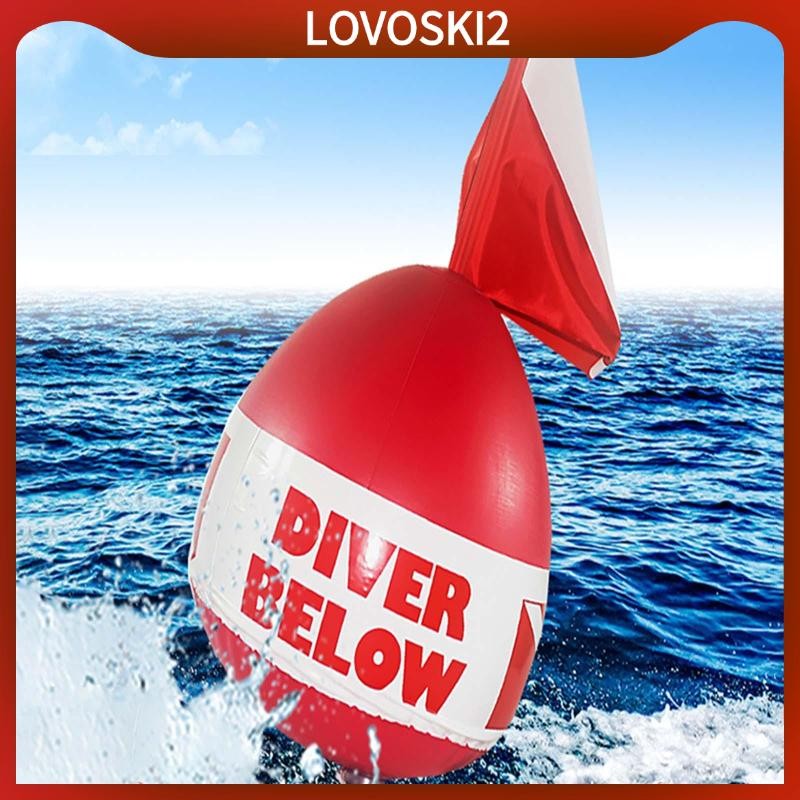 [LovoskiacMY] Inflatable Float with Dive Flag Float Diver below Floater ...