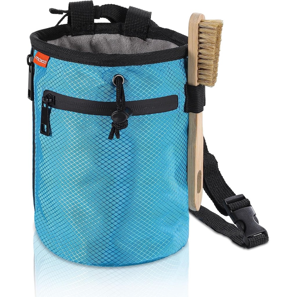 MoKo Climbing Chalk Bag with Chalk Brush Nylon Bouldering Chalk Bag ...