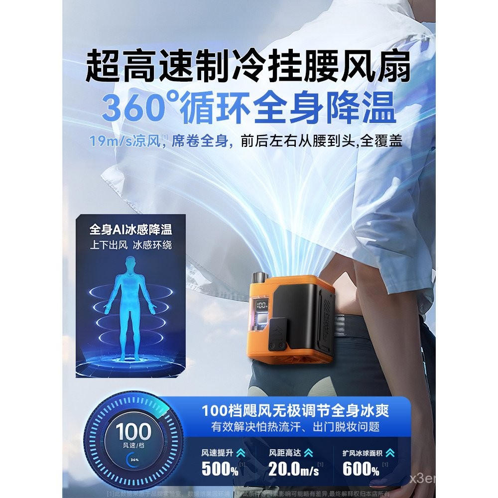 Waist-hanging Fan Portable Portable Waist-Clipping Summer Cooling Handy ...