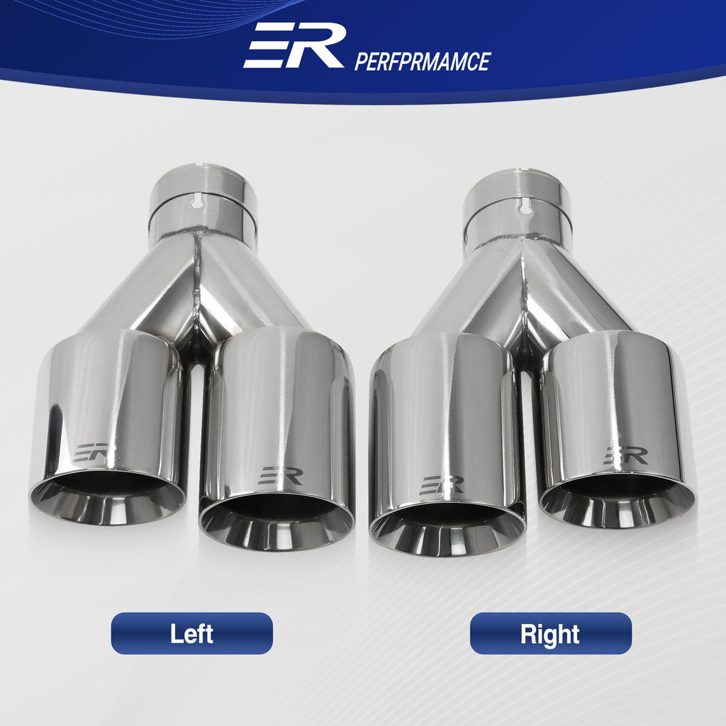 Exhaust Tip Car modify Double Outlet Exhaust Pipe Nozzle Decoration ...