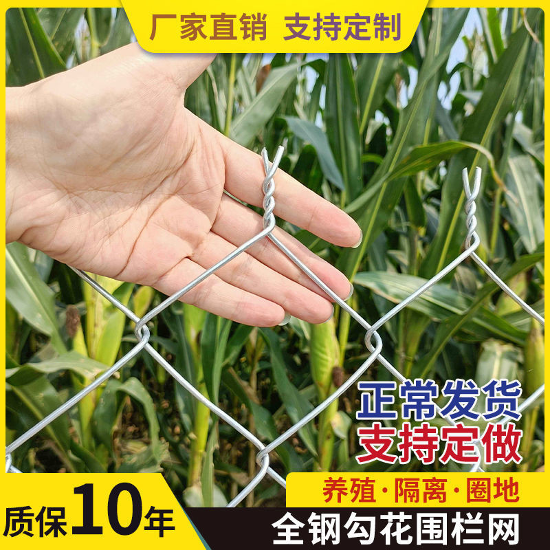 Pagar Wire Mesh Hot-Dip Galvanized Chain Link Pagar Jaring Pembiakan ...