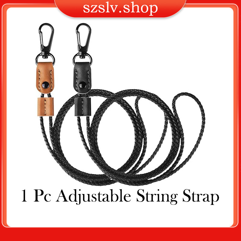 Neck Lanyards 1-Pack Braided Leather Long Badge Lanyard Adjustable ...