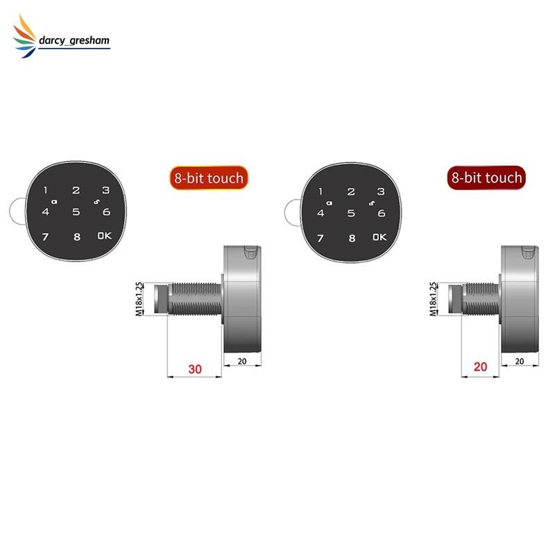 Digital Electronic Smart Mailbox Lock Touch Screen Lock File Iron Steel ...