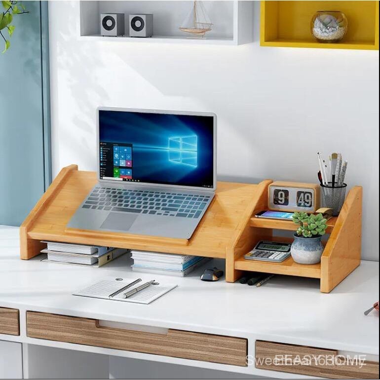 LAIFU Acrylic Computer Wooden Laptop Stand Adjustable Monitor Stand ...