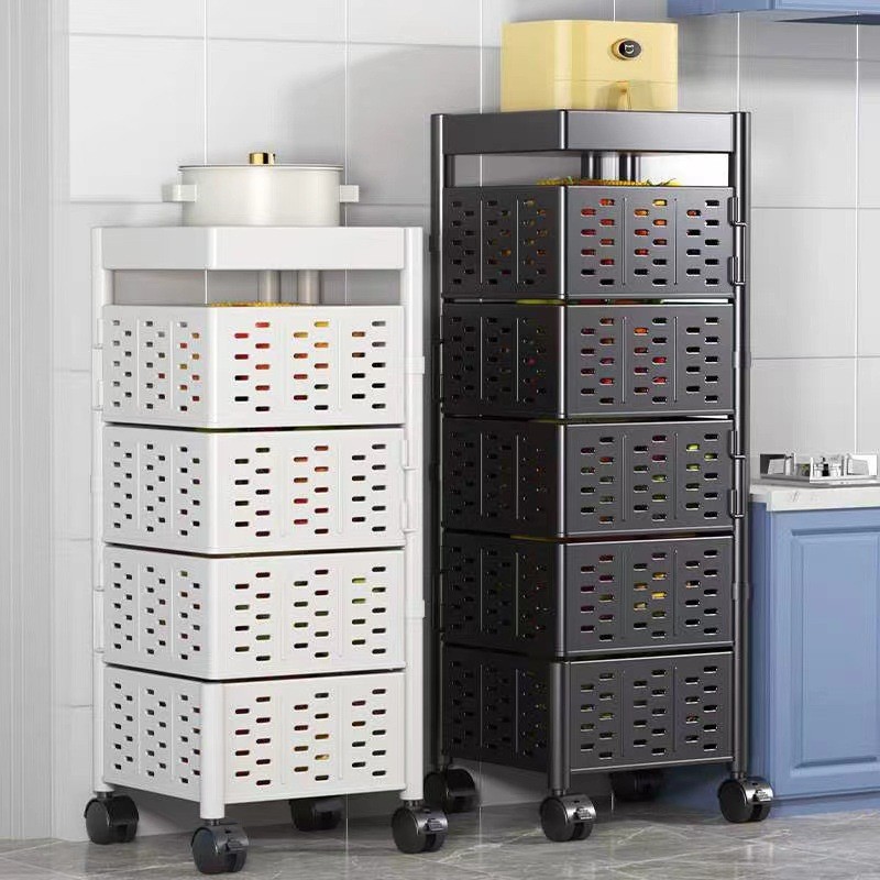 Rak Penyimpanan Berputar Berbilang Fungsi Dapur Berdiri Lantai Isi ...