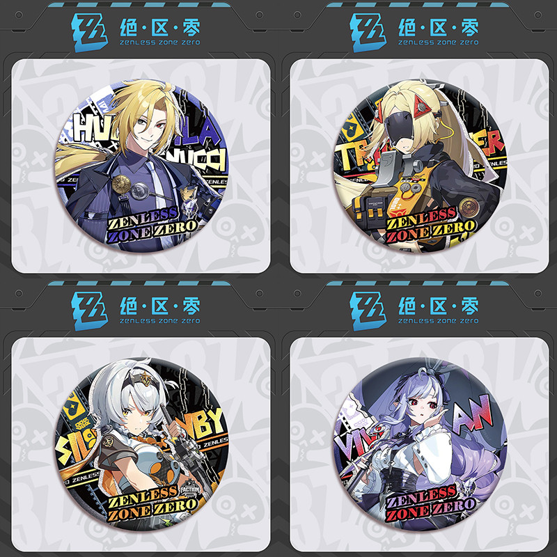 Zenless Zone Zero badge 75mm ZZZ Vivian Hugo Metal flashing badge ...