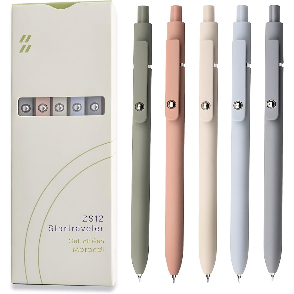 UIXJODO Gel Pens, 5 Pieces 0.5 mm Japanese Black Ink, Fine Tip, Smooth ...