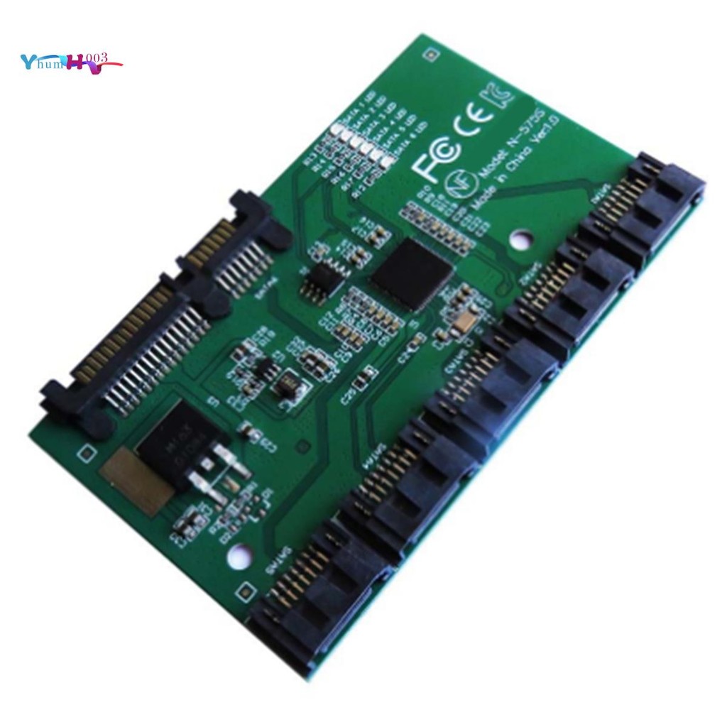 SATA Expansion Card 1 to 5 Port SATA3.0 Controller Card Motherboard ...