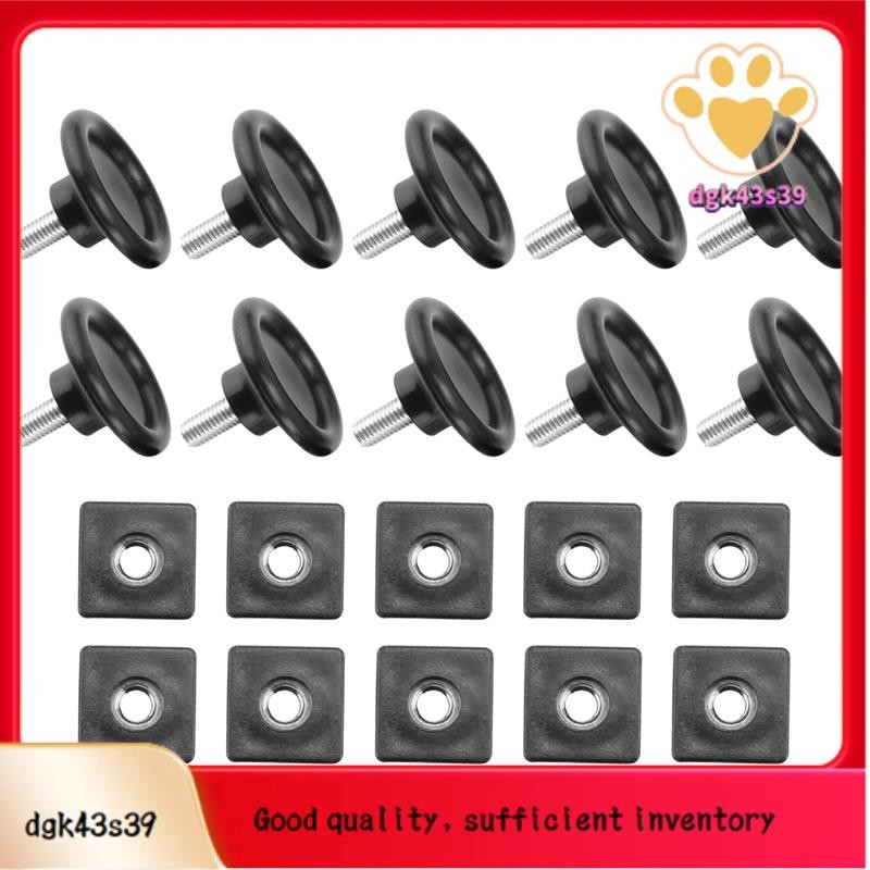 10 Sets 45mm Base Dia Adjustable Leveling Foot 25mmx25mm Square Tube ...