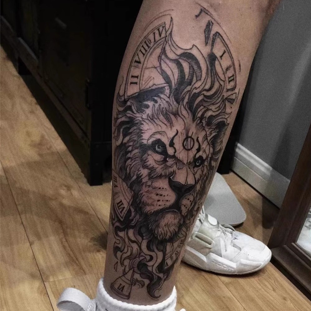 1 Sheet Lion Tattoo Sticker Waterproof Long Lasting Arm Party Temporary ...