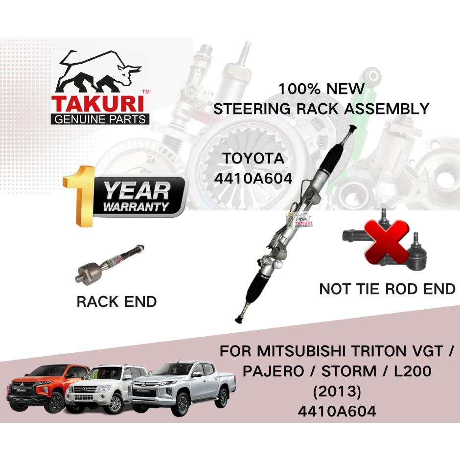 100% NEW STEERING RACK ASSY ASSEMBLY 4410A604 FOR MITSUBISHI TRITON VGT ...