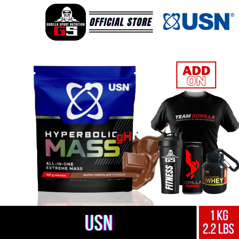 USN Hyperbolic Mass gH (1KG) Extreme Mass Weight Gainer Protein Halal ...