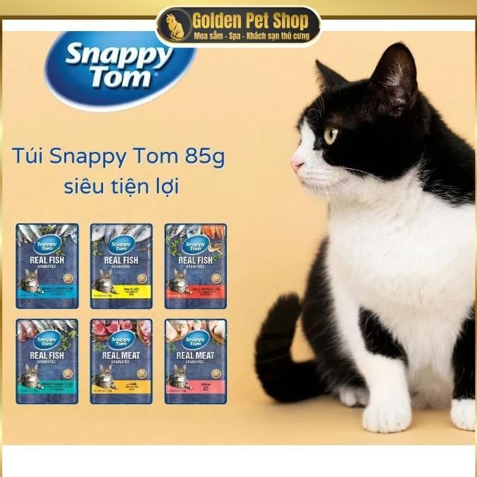 Cat food - Pate Snappy Tom Real Fish / Real Meat for Cats 85g pack ...