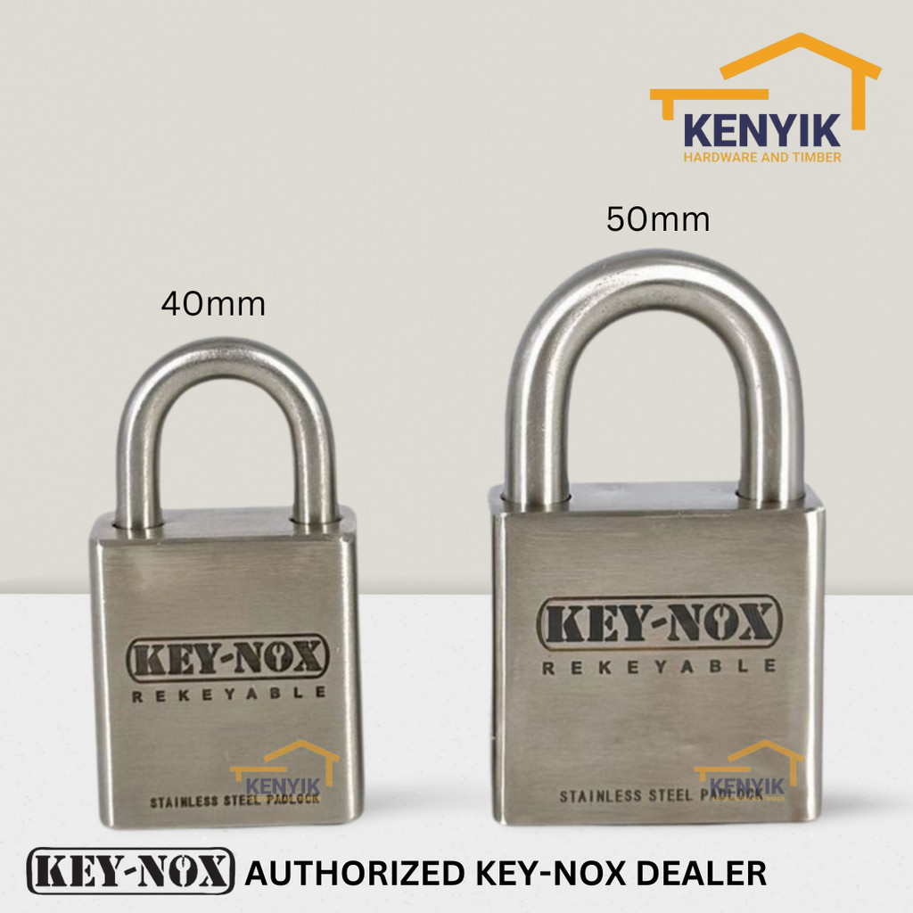 KEY-NOX Heavy Duty Rekeyable Stainless Steel Padlock (KX640AI / KX650AI ...