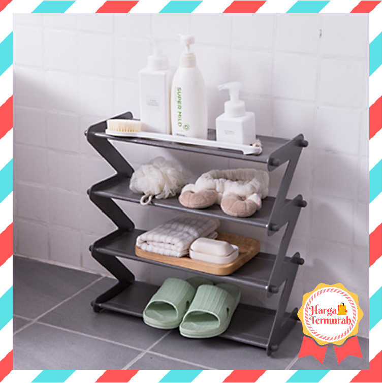 Price - H1169 4 Tier Sandal Rack / Zig Zag Model Shoe Holder / 4 Tier ...
