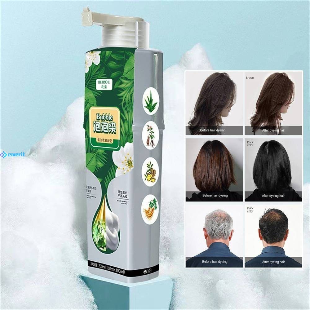 Beirou Bubble Hair Dye Long-lasting Non-irritating Scalp-friendly ...
