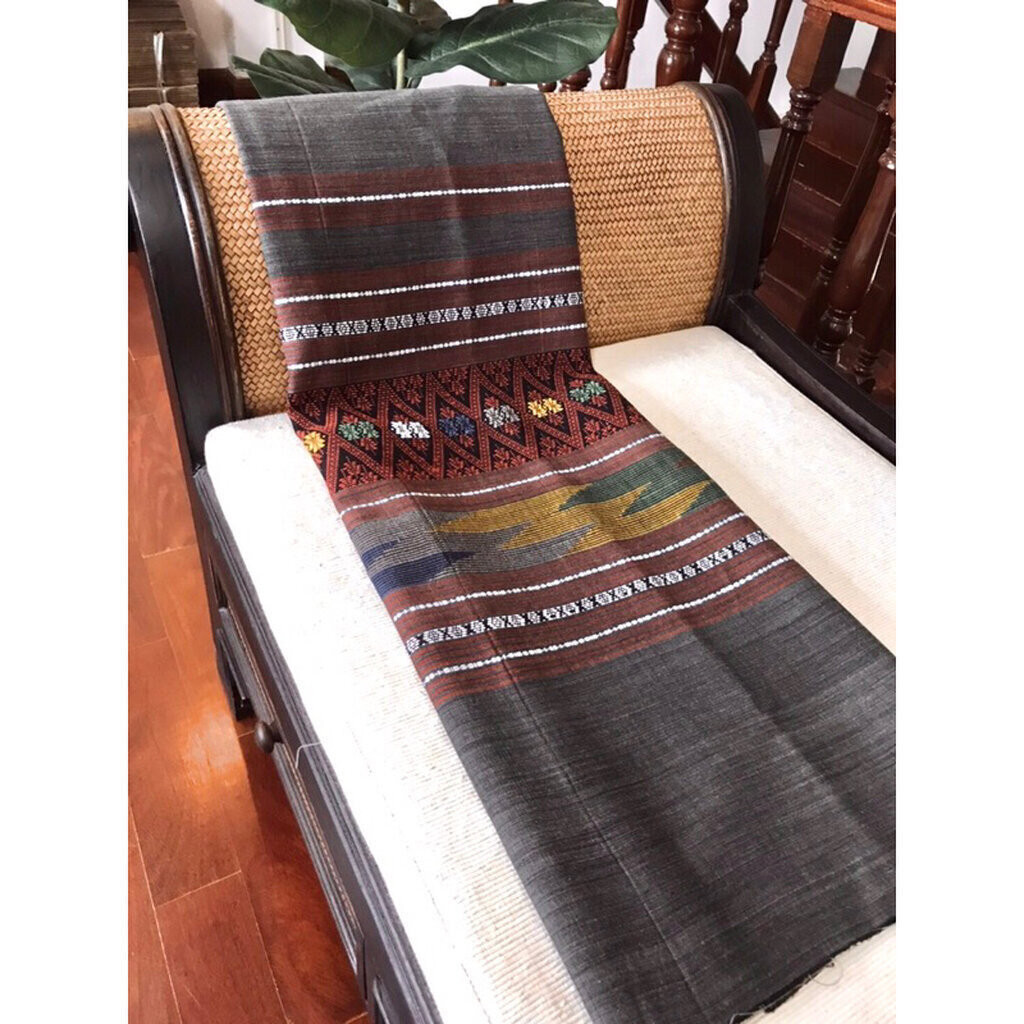 Native Cotton Fabrics Of Tai Lue Tribal. Natural Tone Classic Color ...