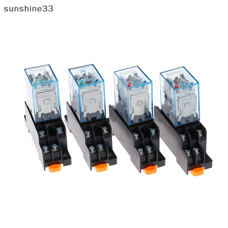 sun AC220V 12VDC 24VDC 24VAC 5A 8PIN Coil Power MY2N-J Relay HH52P With ...