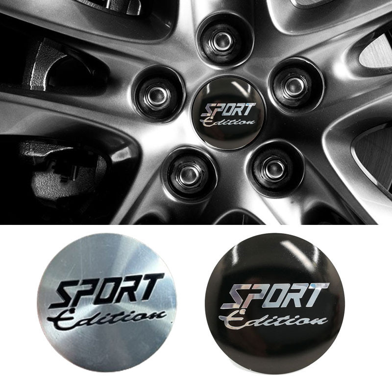 4PCS 56mm Sport Edition Logo Modified Car Wheel Center Hub Cap Stickers ...
