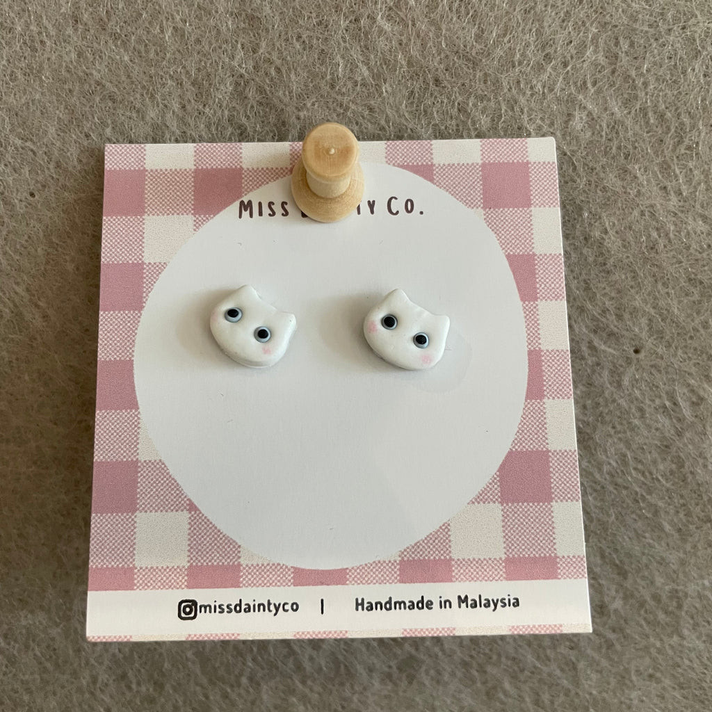 Earrings by Miss Dainty: Minimalist Cat (studs) | Shopee Malaysia