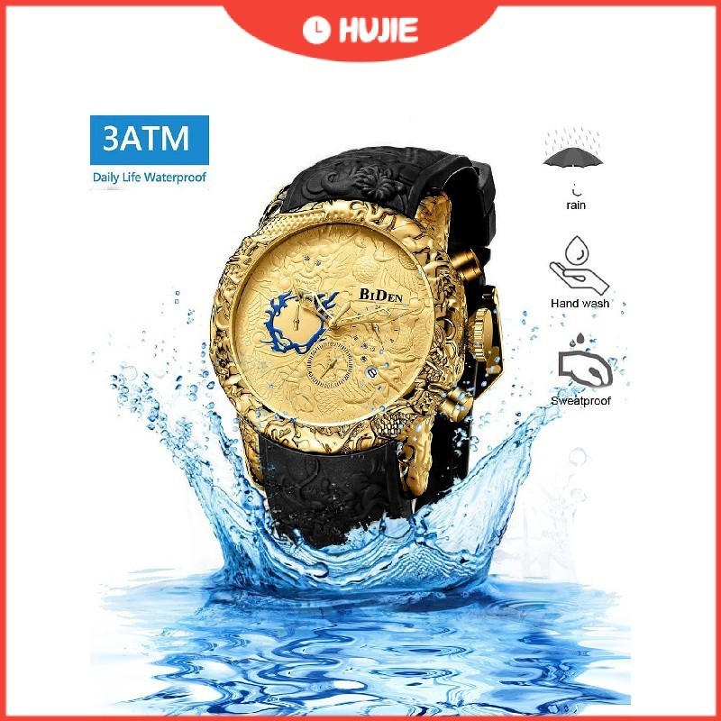[Ship Now] Genuine Goods Men's Watch Chronographe Large Dial Waterproof ...